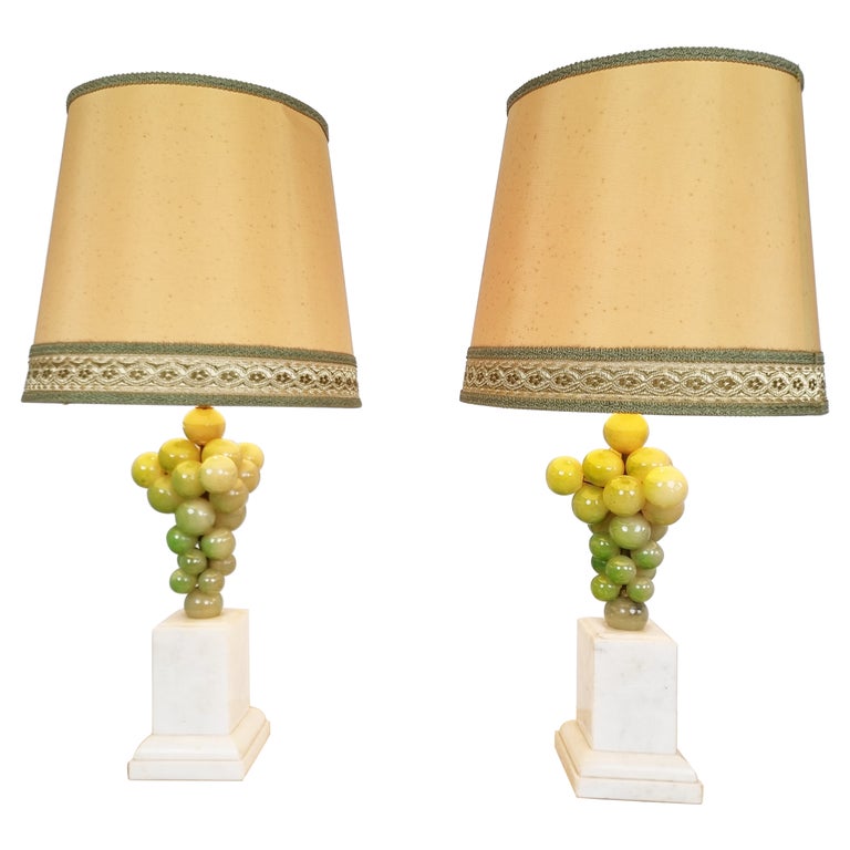 Pair of Vintage Grapefruit Cluster Table Lamps, 1960s For Sale at 1stDibs