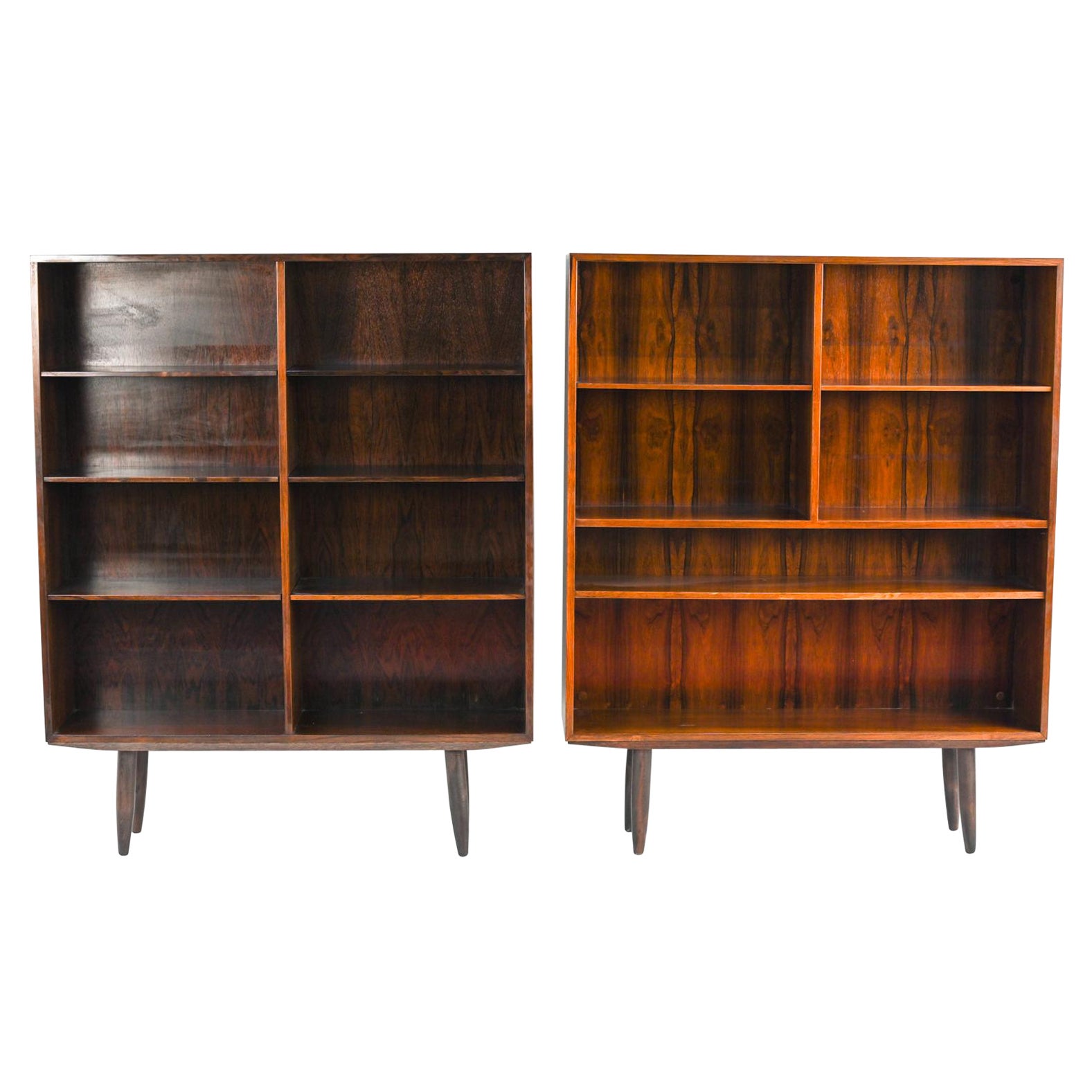 Danish Mid-Century Omann Jun Rosewood Bookcase at 1stDibs