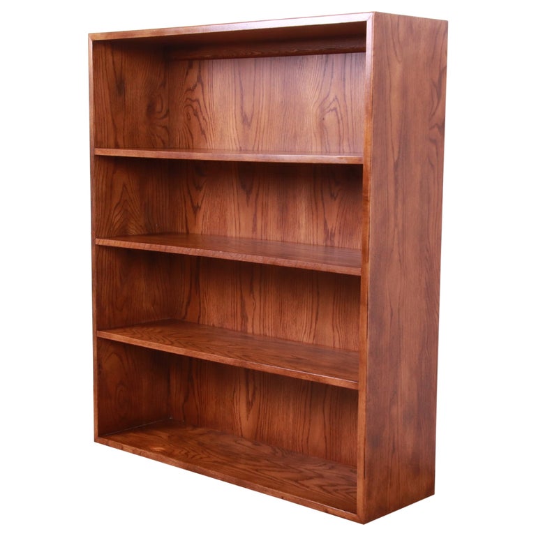 Henredon Mid-Century Modern Oak Bookcase For Sale at 1stDibs