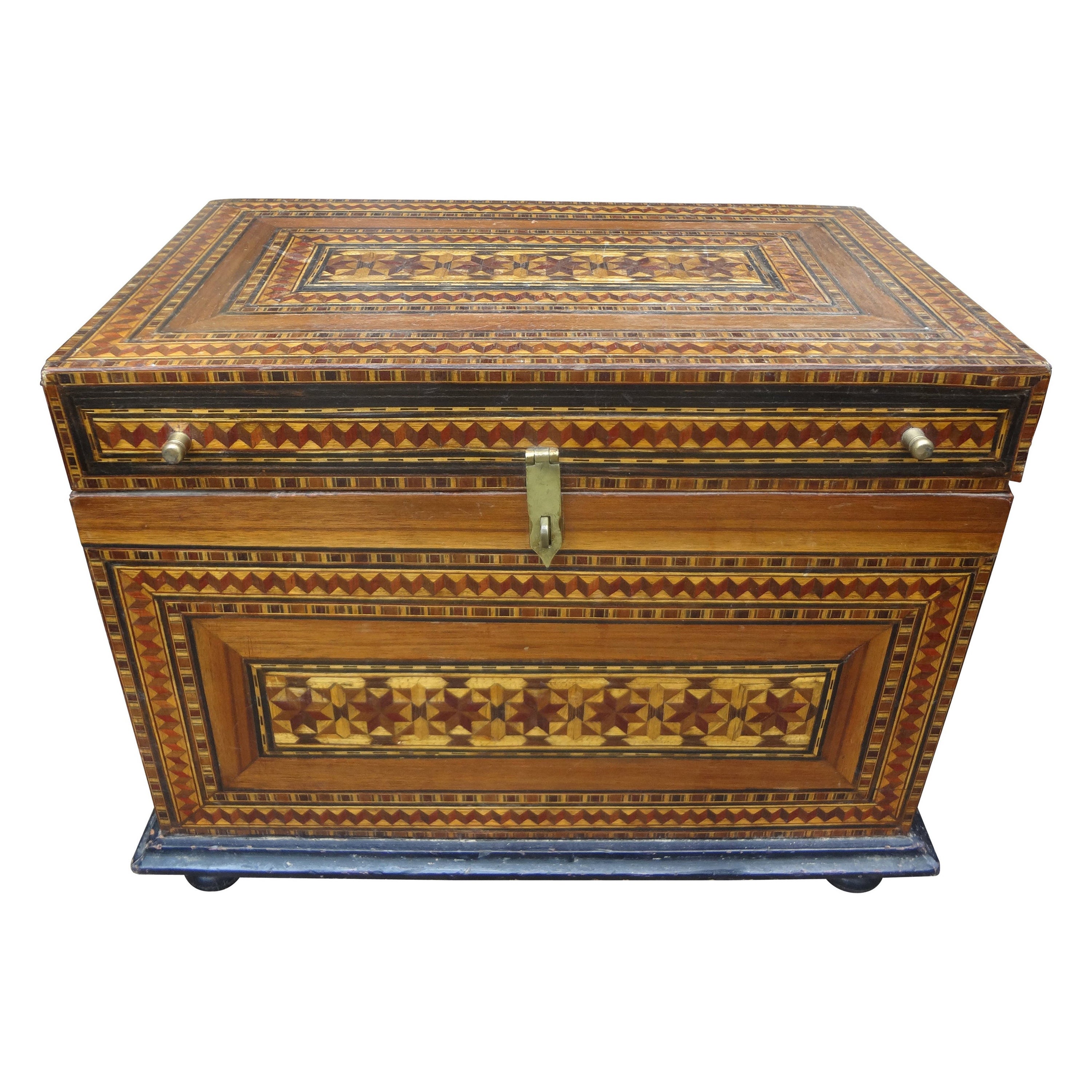 Moroccan Camel Bone Mini Trunk, Oval Shape at 1stDibs