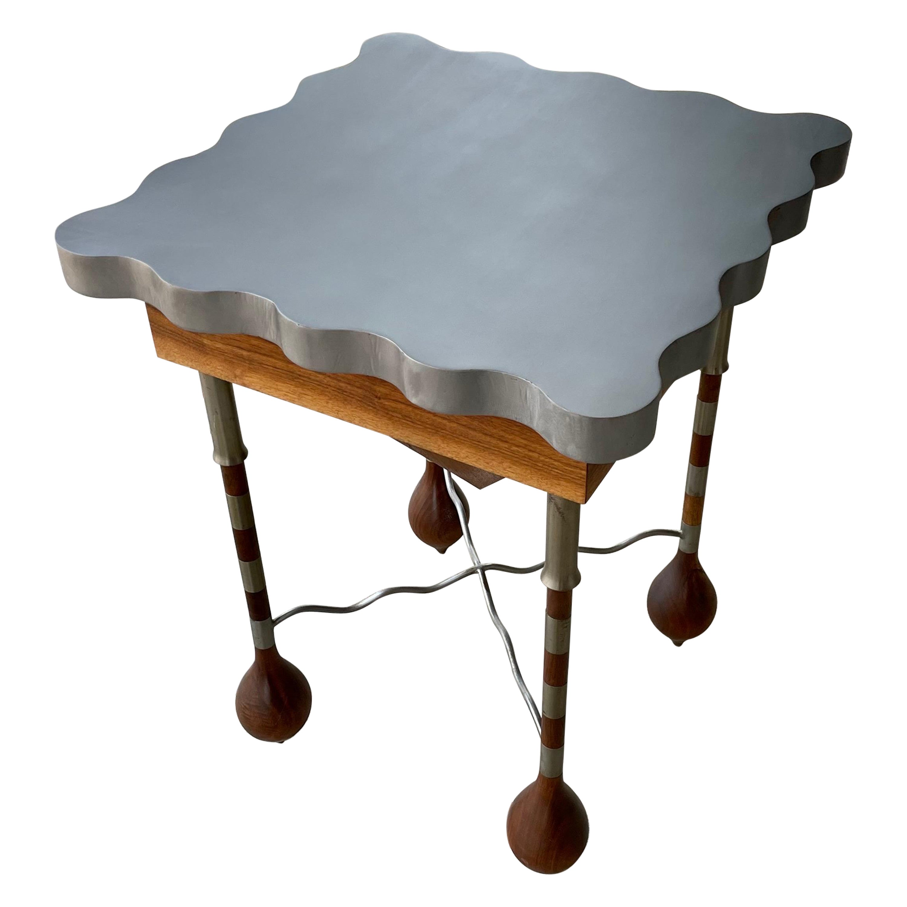MEMPHIS STYLE ITALIAN POSTMODERN MARBLE AND GLASS SIDE TABLE at 1stDibs