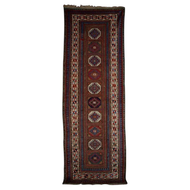 Antique Caucasian Talish Long Rug with Moghan Design For Sale at 1stDibs