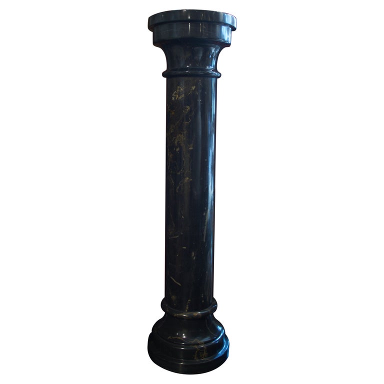 French Black Marble Column For Sale at 1stDibs