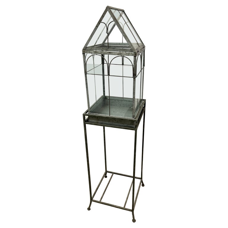 Terrarium Greenhouse on Stand with Open Pedestal at 1stDibs