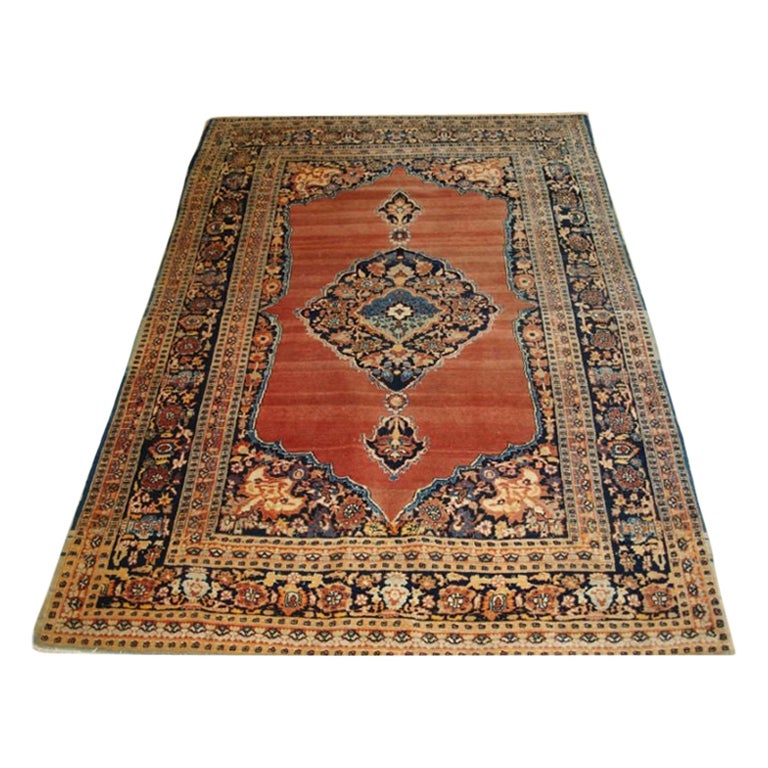 Antique Tabriz Rug of Classic Design with a Central Medallion For Sale ...
