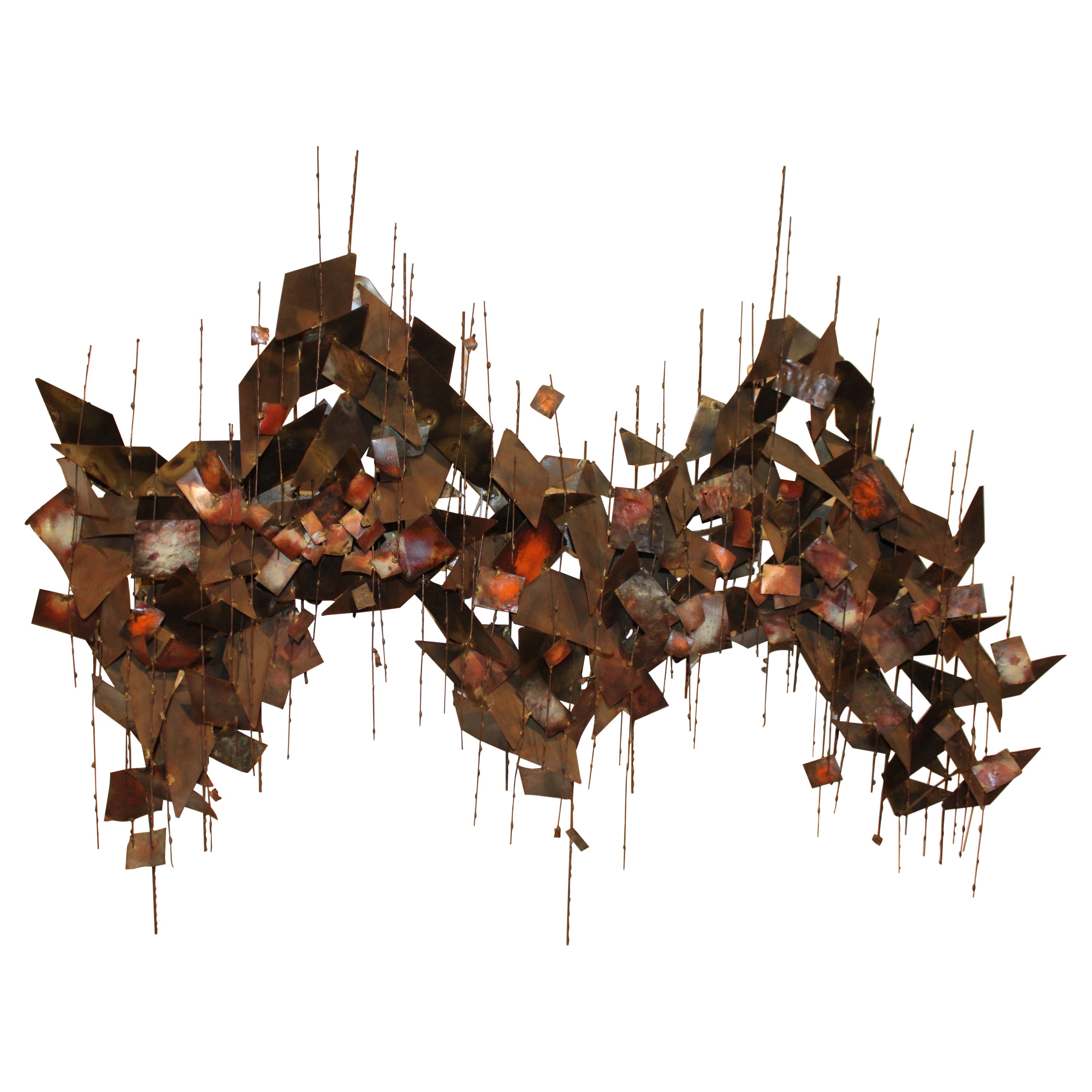 Abstract Copper Wall Sculpture at 1stDibs