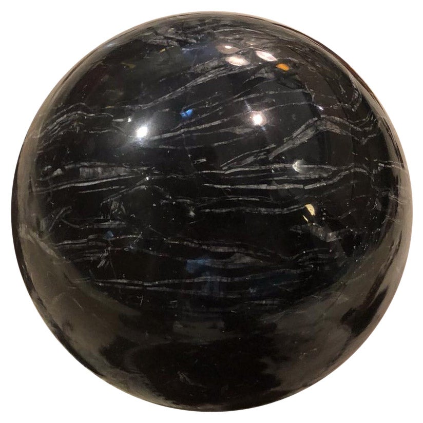 Amazing Mid-Century Modern 1960s Italian Black Marble Ball at 1stDibs