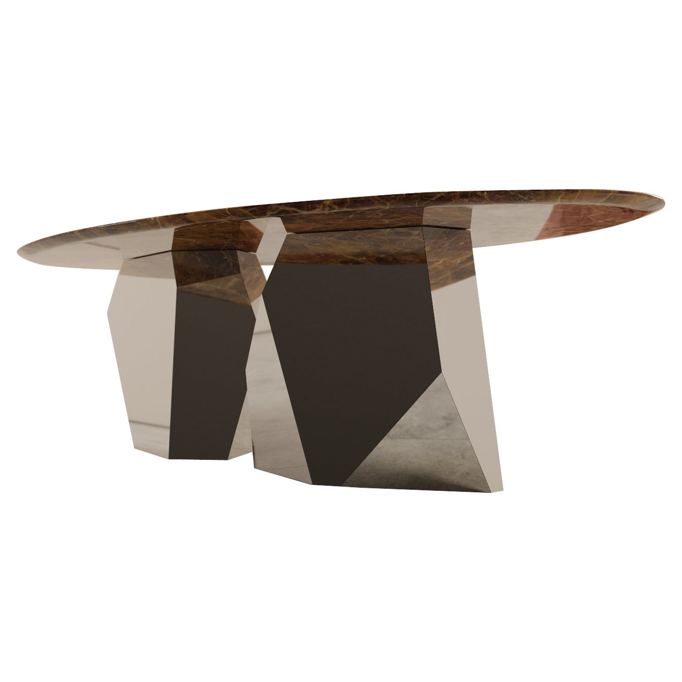 The Jantar Alloy Dining Table in Bleached Oak by Thomas Hayes Studio at ...