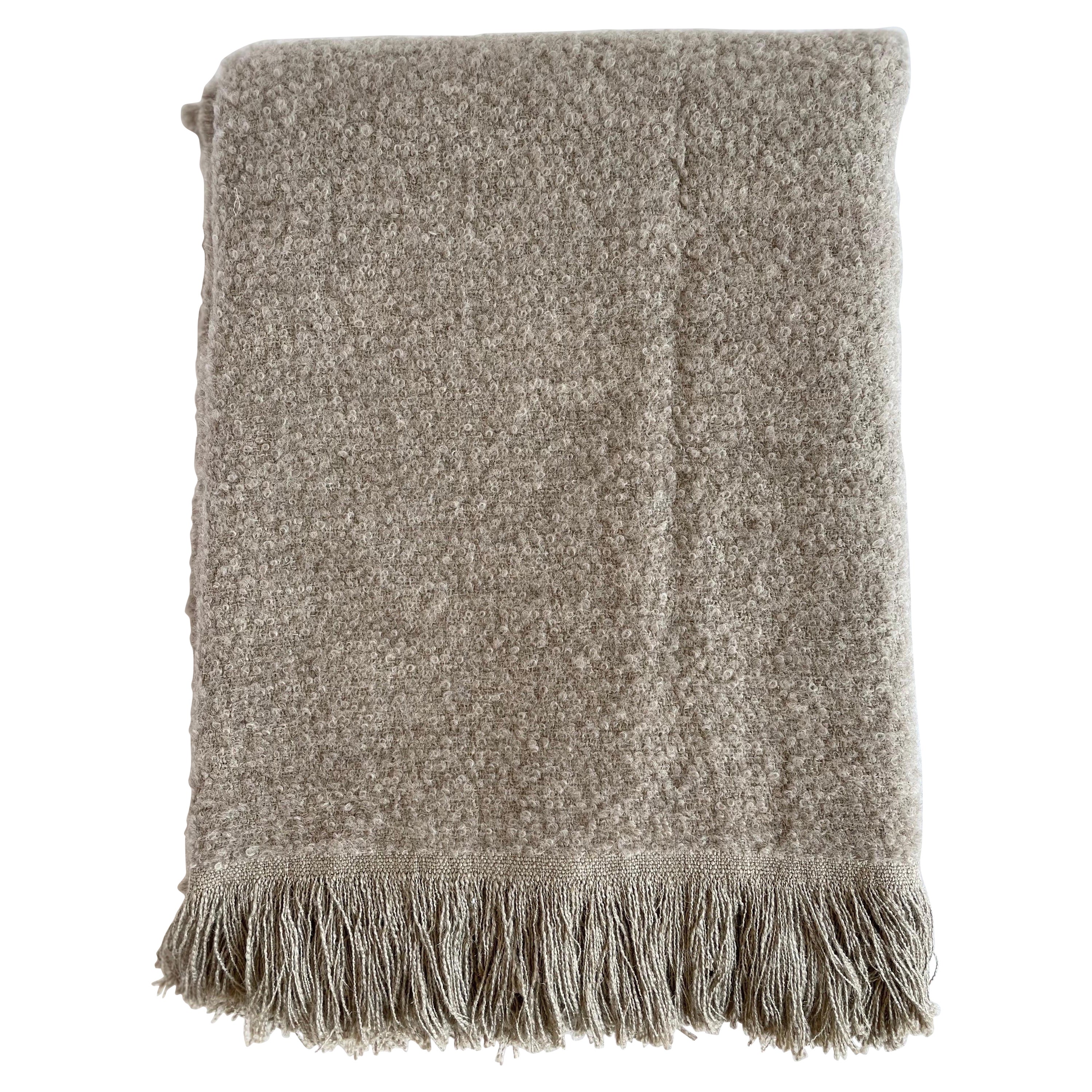 Bloom Home Inc. Belgian Linen And Wool Throw For Sale at 1stDibs