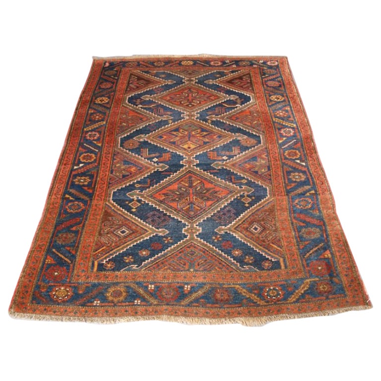 Antique Kurdish Rug with Medallion Design For Sale at 1stDibs