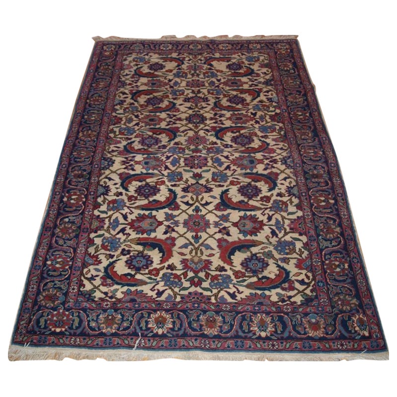 Antique Turkish Silk Kayseri Rug For Sale at 1stDibs