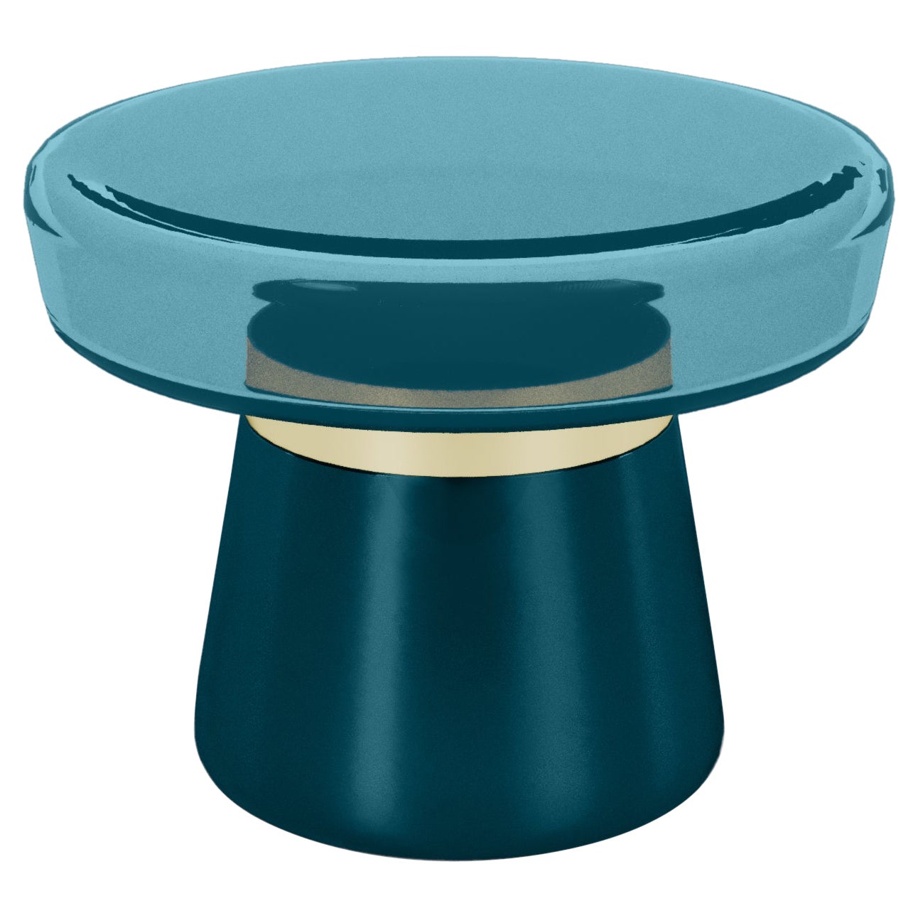 Post-Modern Cantilevered Glass Top Side Table by K. Dahl For Sale at ...