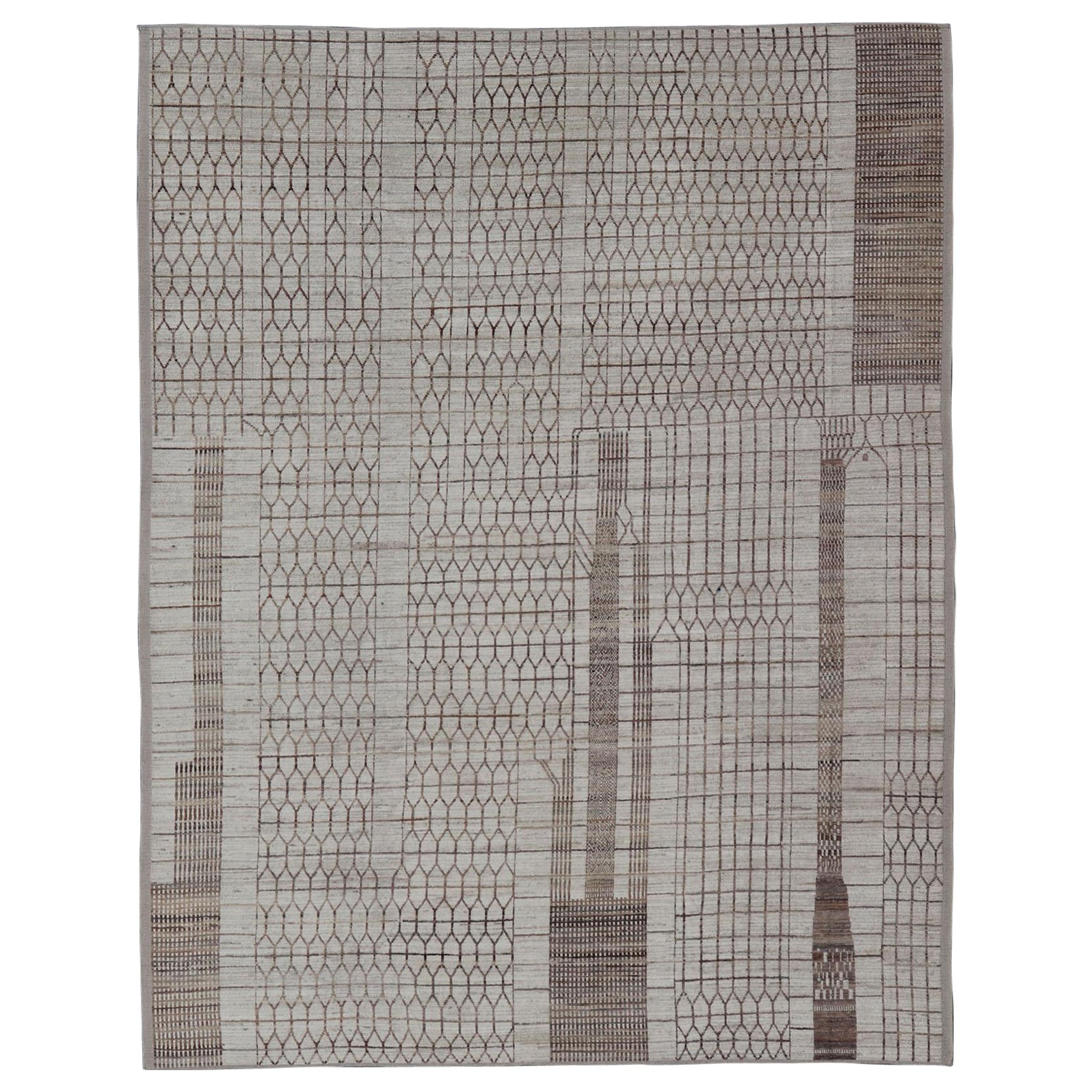 Oversized Afghan Sub-Geometric Modern Casual in Neutral Tones For Sale ...