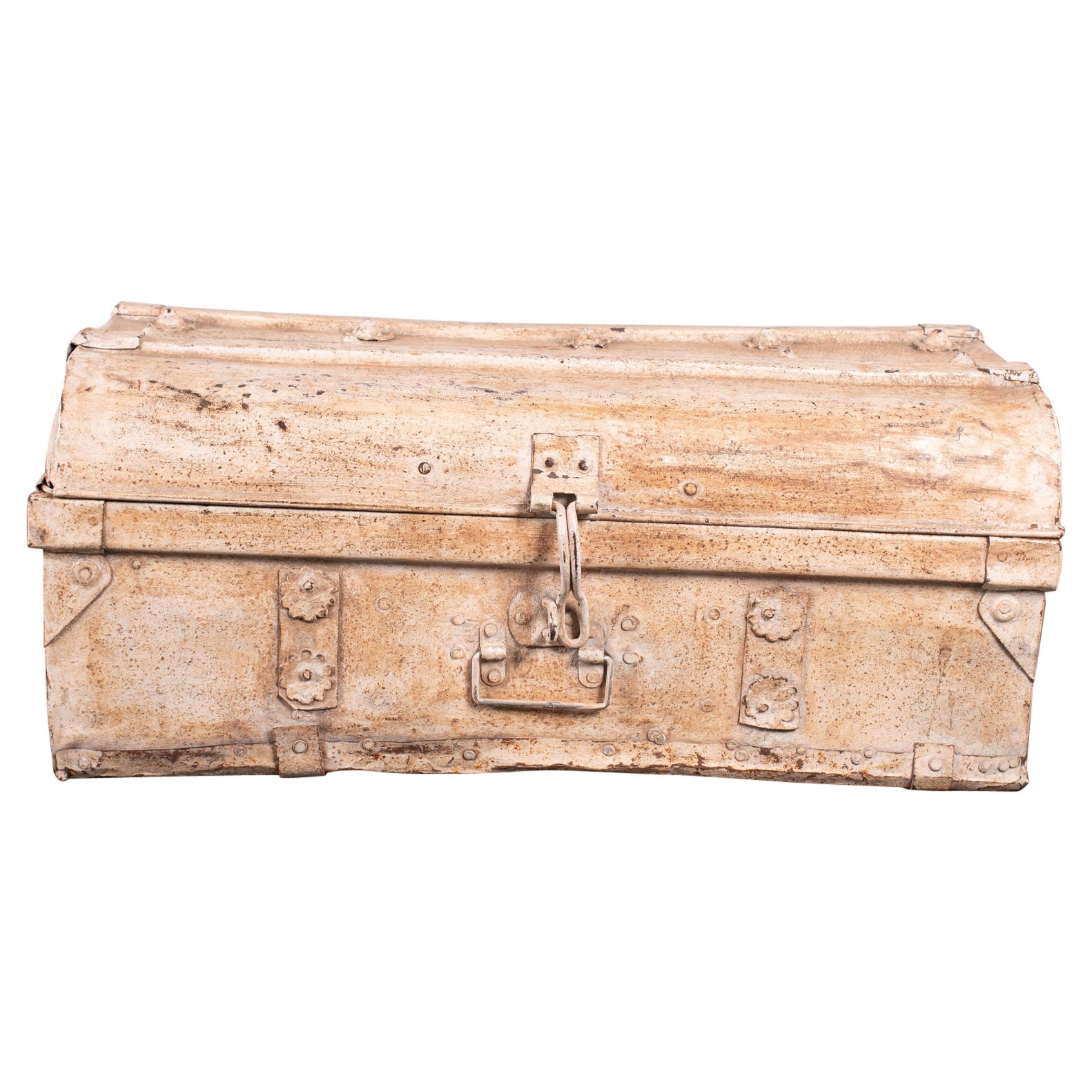 Magnificent Antique Leather Chest from England, Late 1700s at 1stDibs