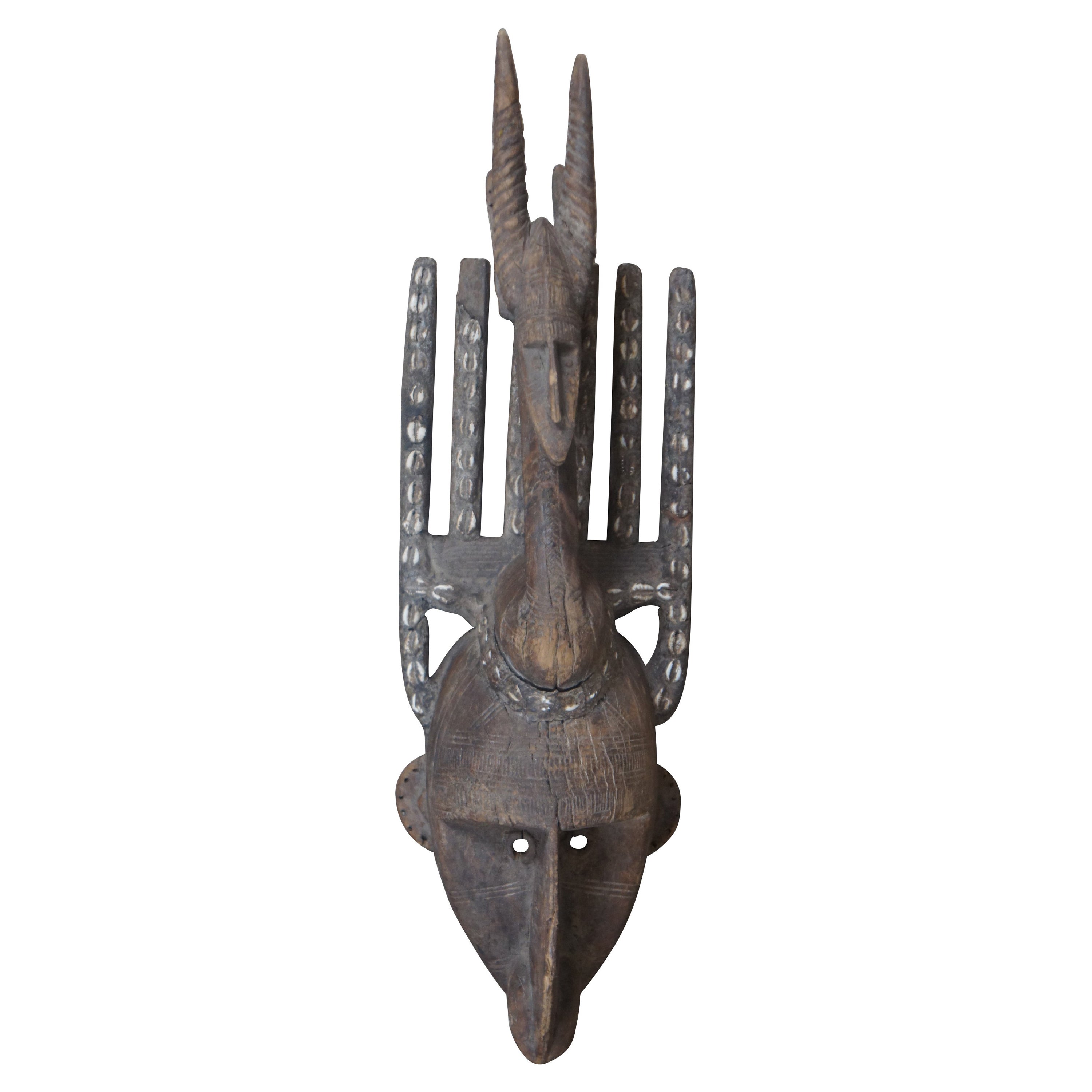 Hib Sabin Carved Wood Spirit Animal Mask at 1stDibs