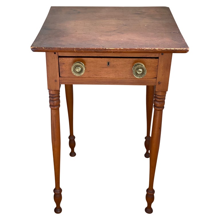 American Sheraton Maple Single Drawer Stand, Early 19th C For Sale at ...