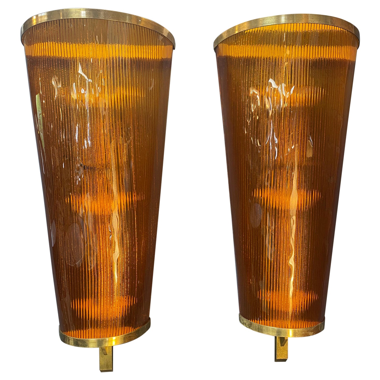 Pair of Vintage Brass Wall Sconces made for a Pullman Train Car at 1stDibs