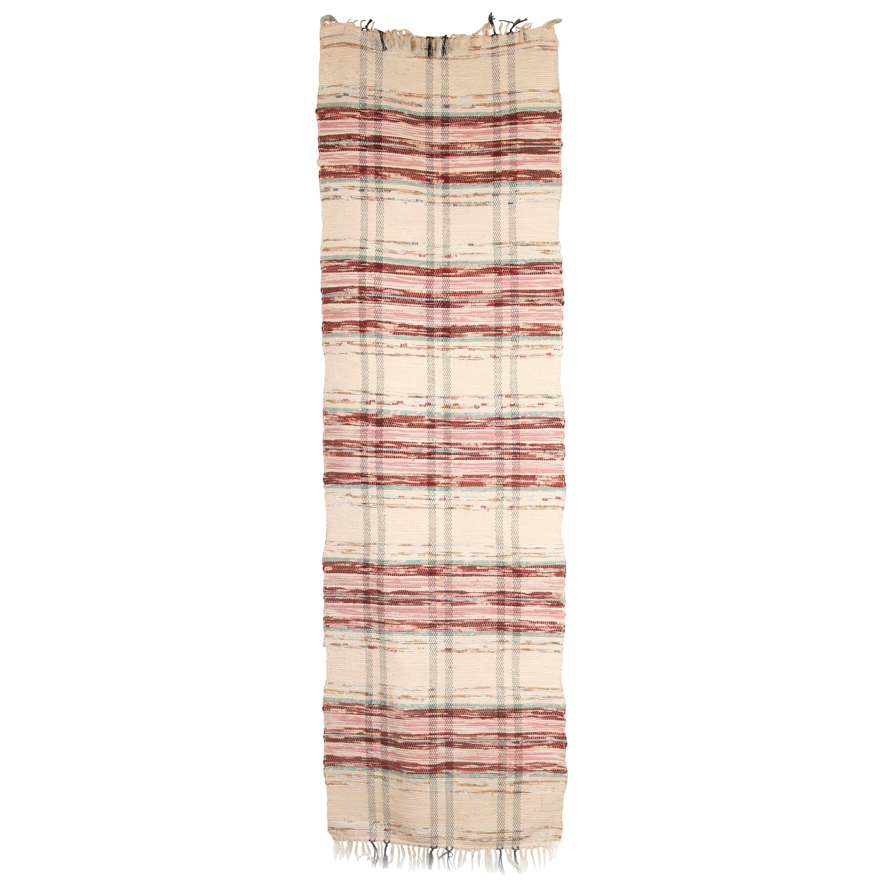 Traditional Swedish Rag Rug, 1950s For Sale at 1stDibs