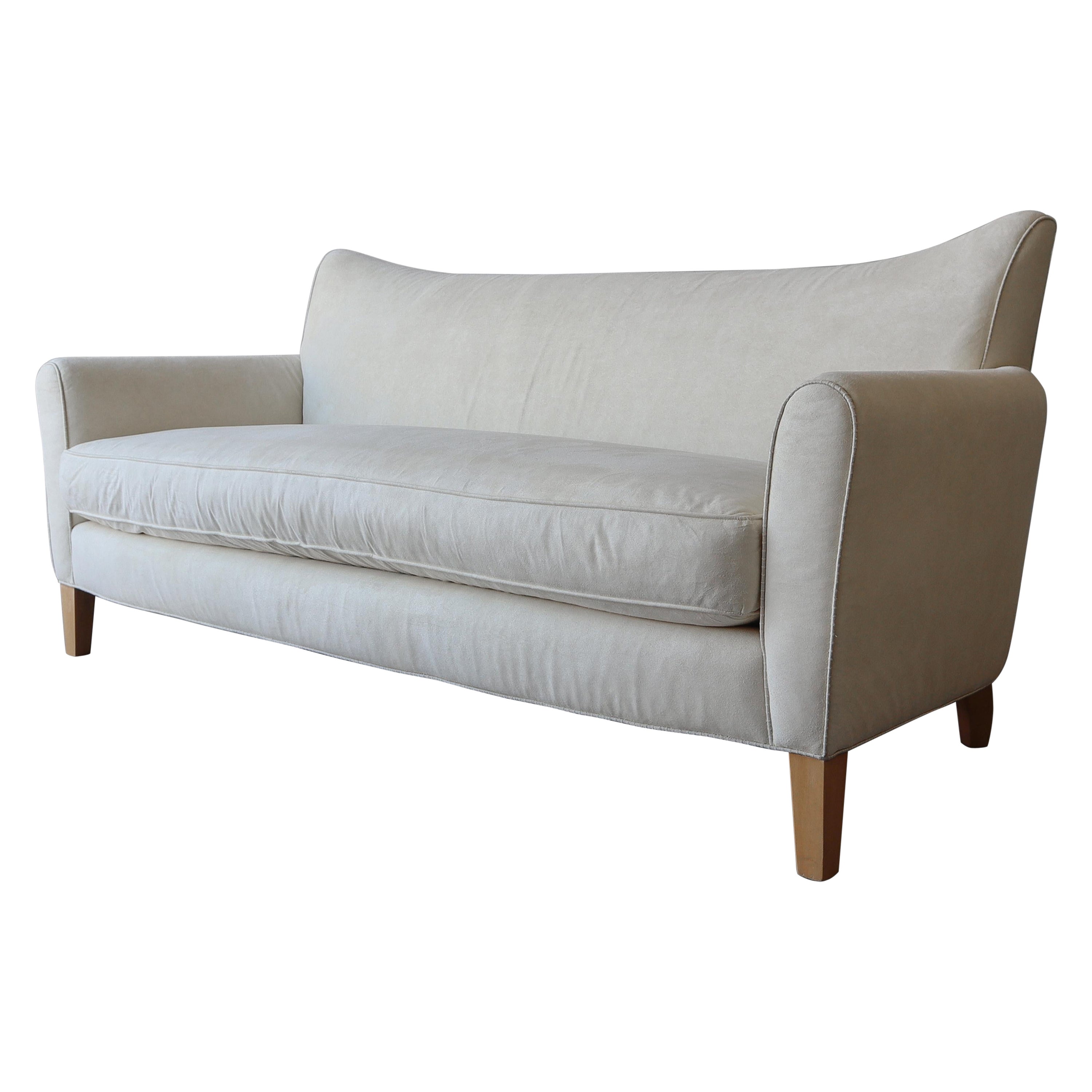 Mid Century 10ft Long Low Sofa with Rounded Back at 1stDibs