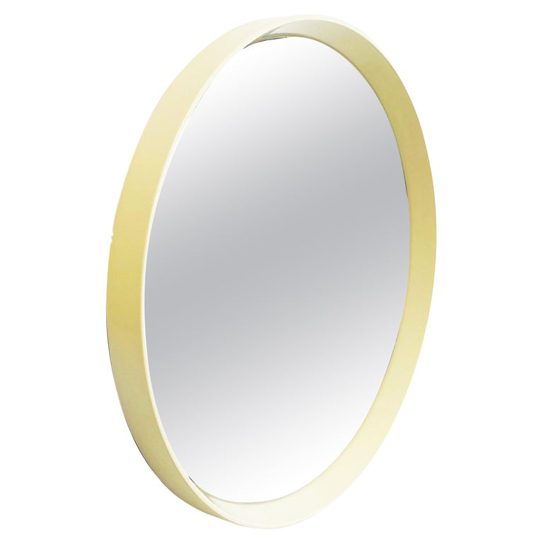 Italian Mid-Century Modern Round White Plastic Mirror, 1980s For Sale ...
