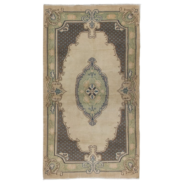 3.8x7 Ft Hand-Knotted Vintage Baroque Style Accent Rug for Home and ...