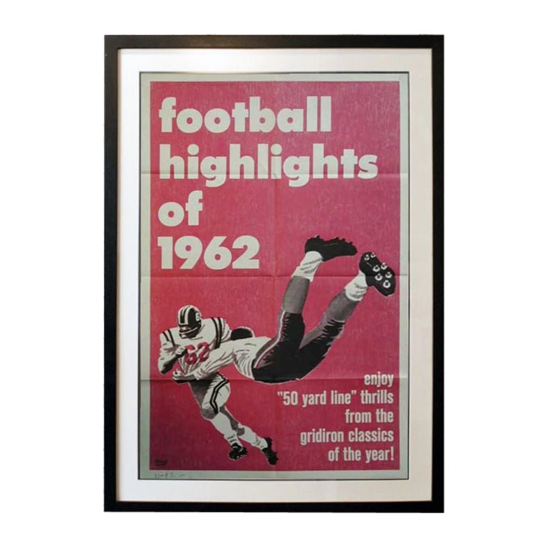Football Highlights of 1962, Unframed Poster For Sale at 1stDibs