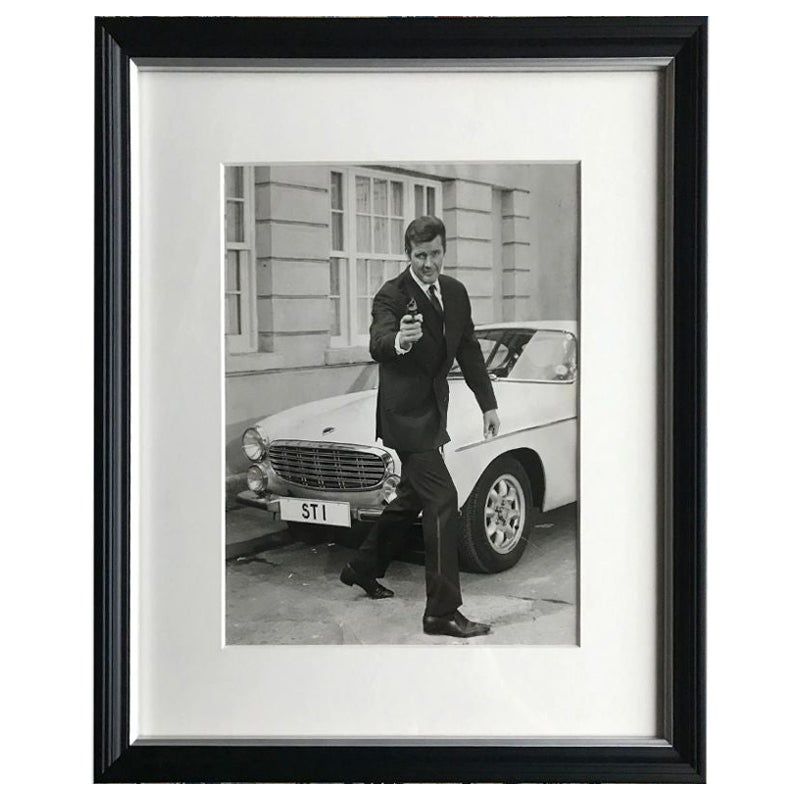 Saint, Roger Moore, Framed Poster, 1962 For Sale at 1stDibs