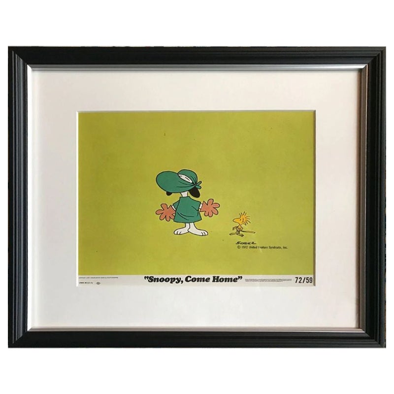Original Vintage Cartoon Dog Snoopy Poster "I Think I'm Allergic to ...