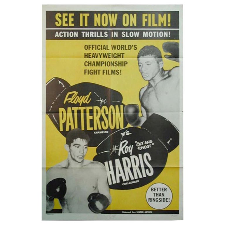 Floyd Patterson Vs. Roy Harris, Unframed Poster, 1958 For Sale at ...