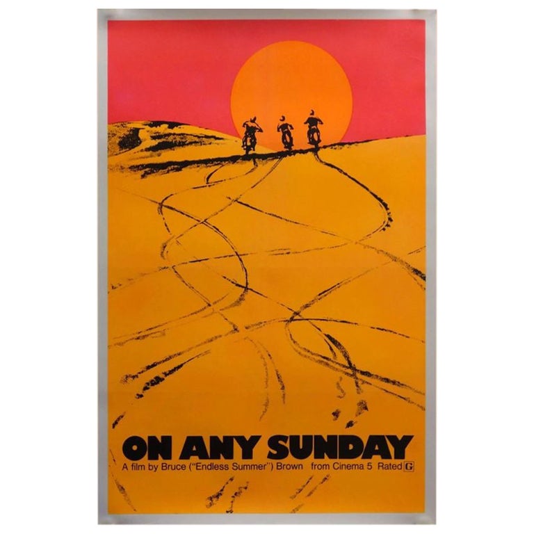 On Any Sunday, Unframed Poster, 1971 For Sale at 1stDibs