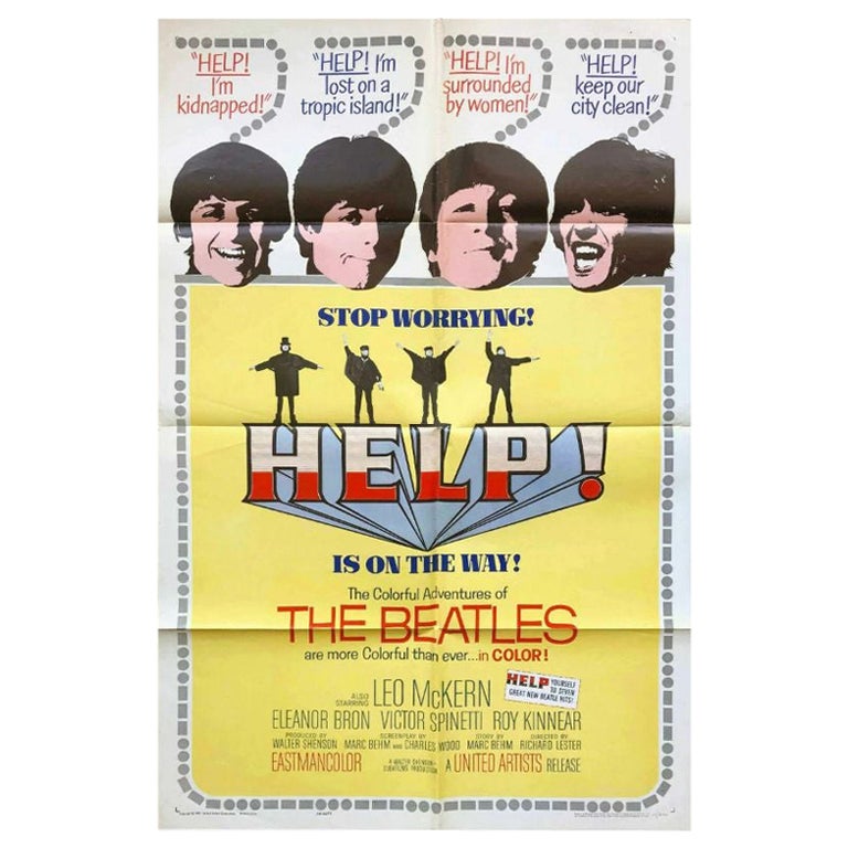 Help!, ungerahmtes Poster, 1965 im Angebot bei 1stDibs