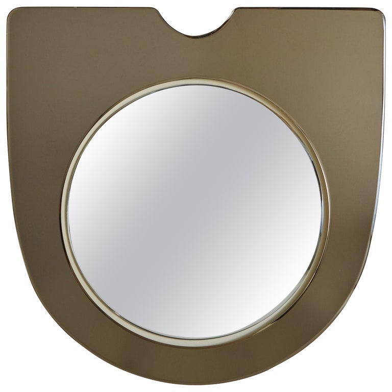 Vintage Italian Back-Painted Glass Frame Wall Mirror at 1stDibs