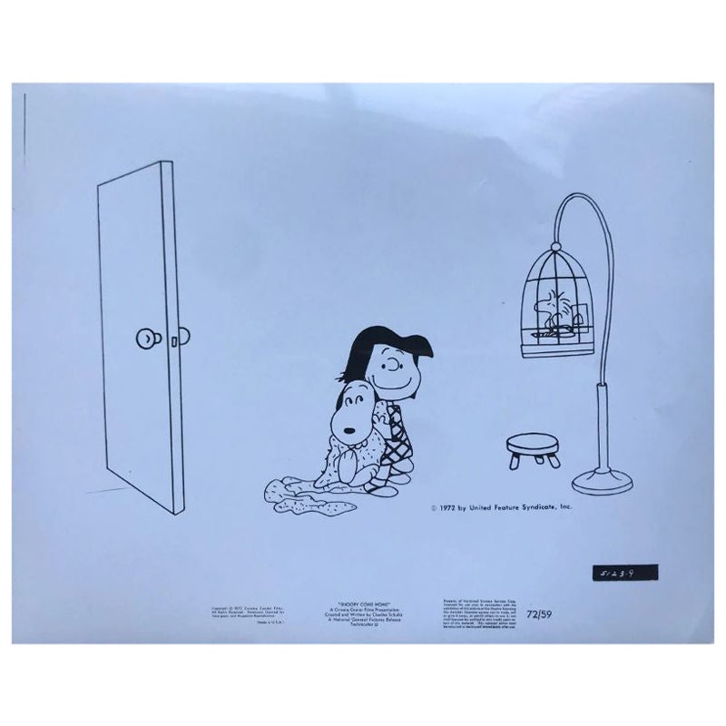 Original Vintage Cartoon Dog Snoopy Poster "I Think I'm Allergic to ...