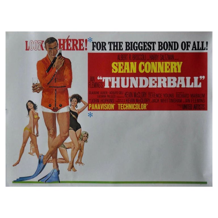 Thunderball, Unframed Poster, 1965 For Sale at 1stDibs