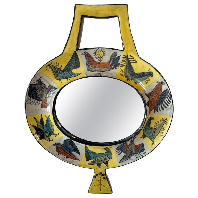 Miroir en céramique de Jean de Lespinasse, France, années 1960 - En ...