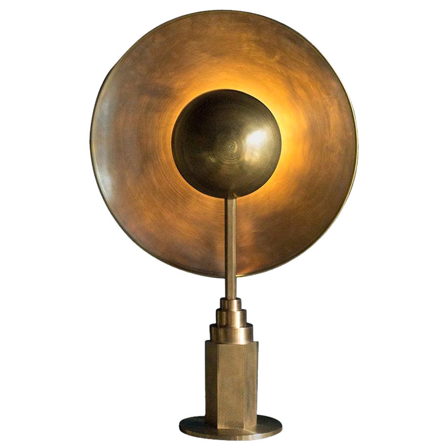 Metropolis Brass Table Lamp by Jan Garncarek at 1stDibs