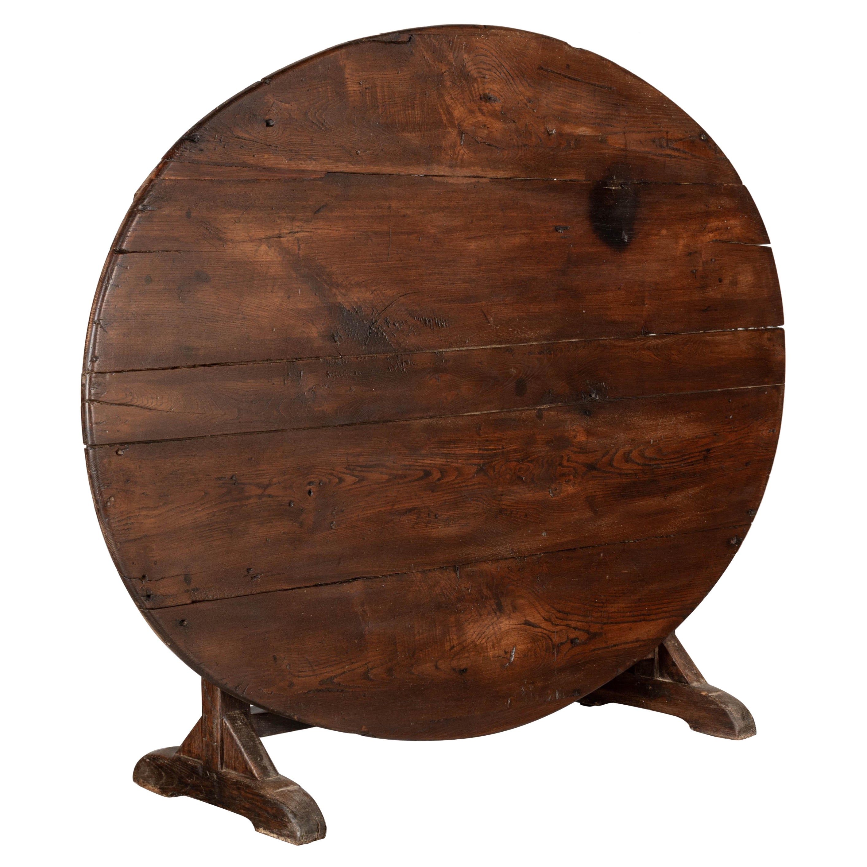 Antique Painted French Wine Tasting Table, “Grand Vins de Bordeaux” at ...