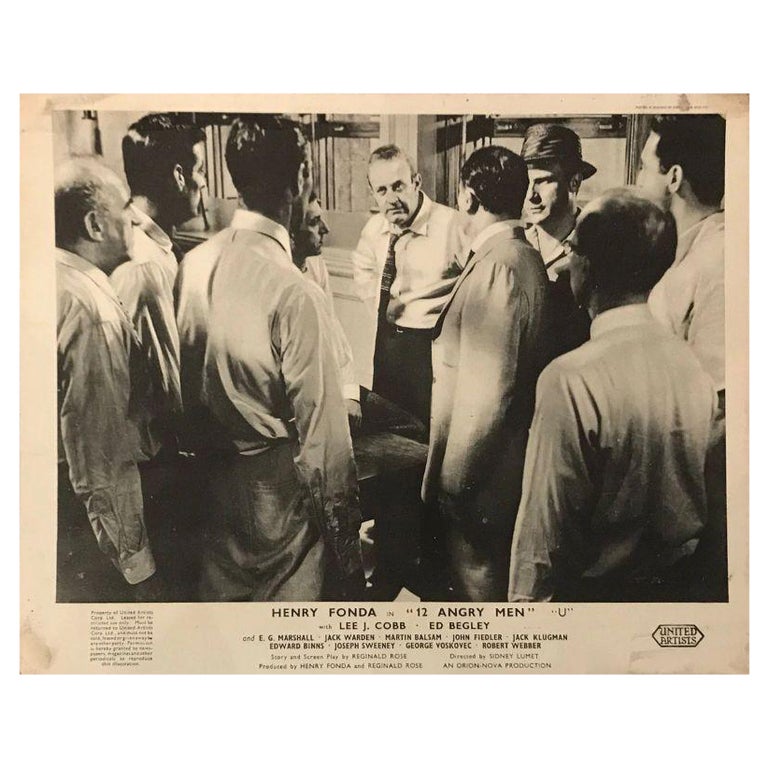 12 Angry Men, Unframed Poster, 1957, #7 of a Set of 8 For Sale at 1stDibs