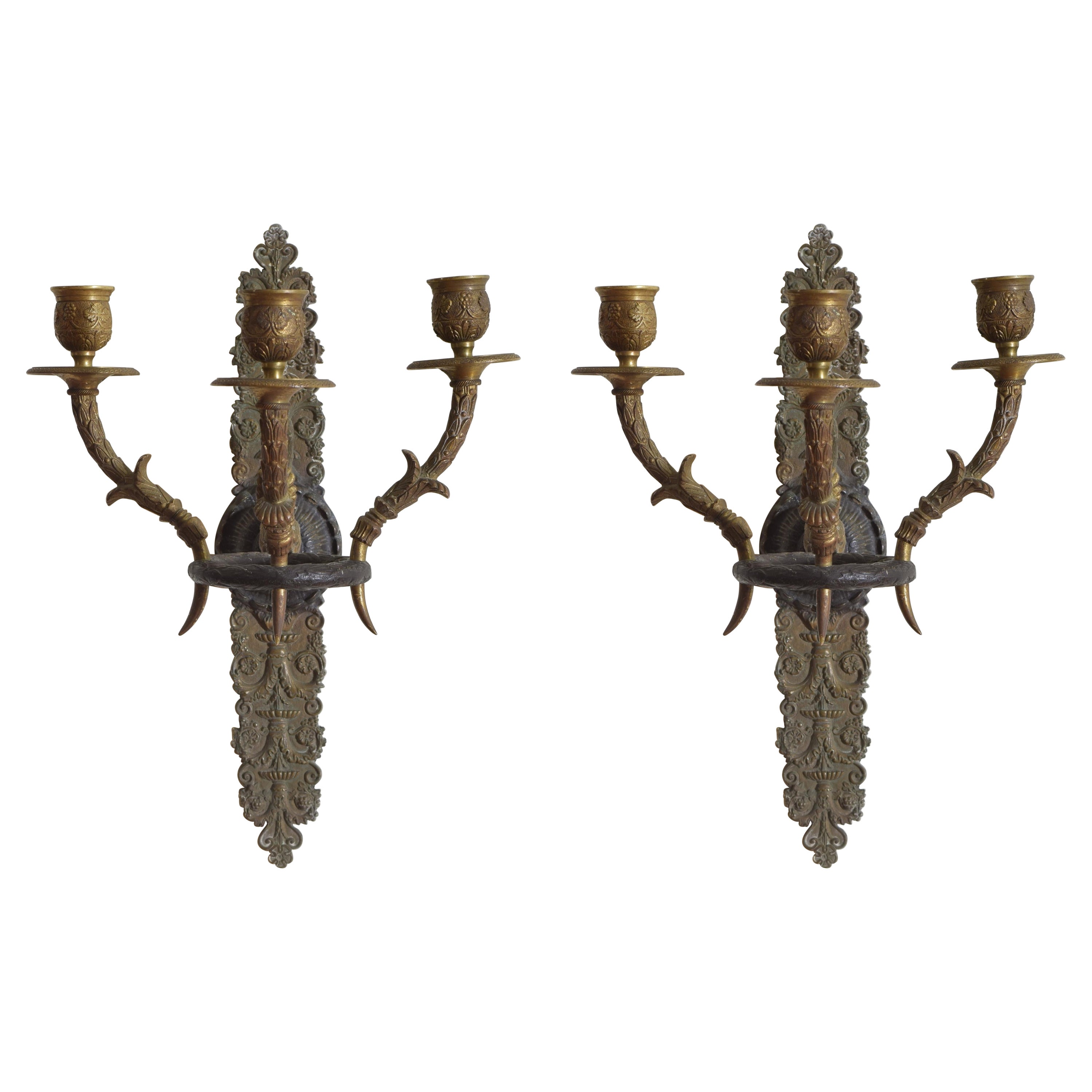19th Century American Copper and Brass Gas Lantern Sconce at 1stDibs