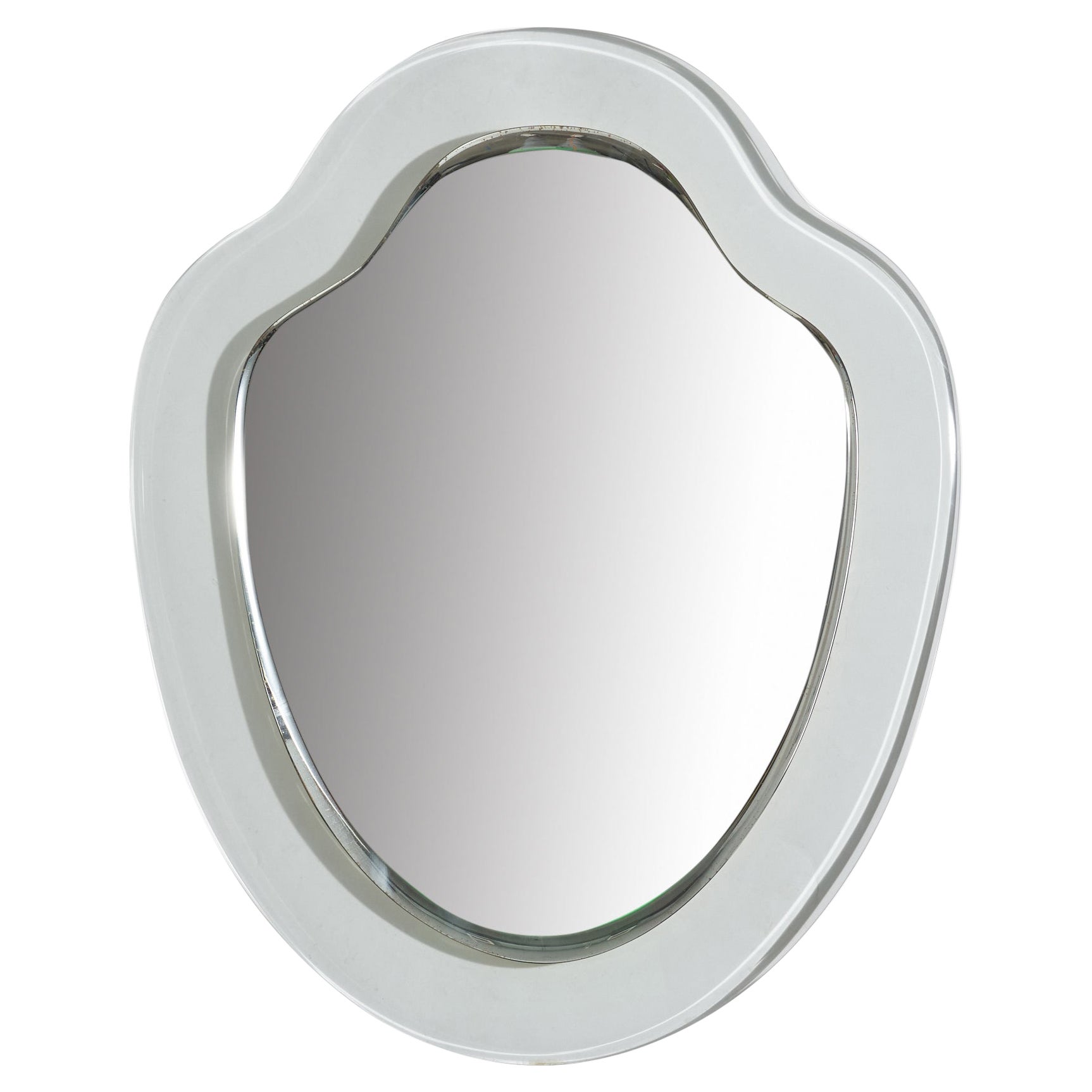 Art Deco Mercury Ground Glass Mirror with Engravings, 1940s For Sale at ...