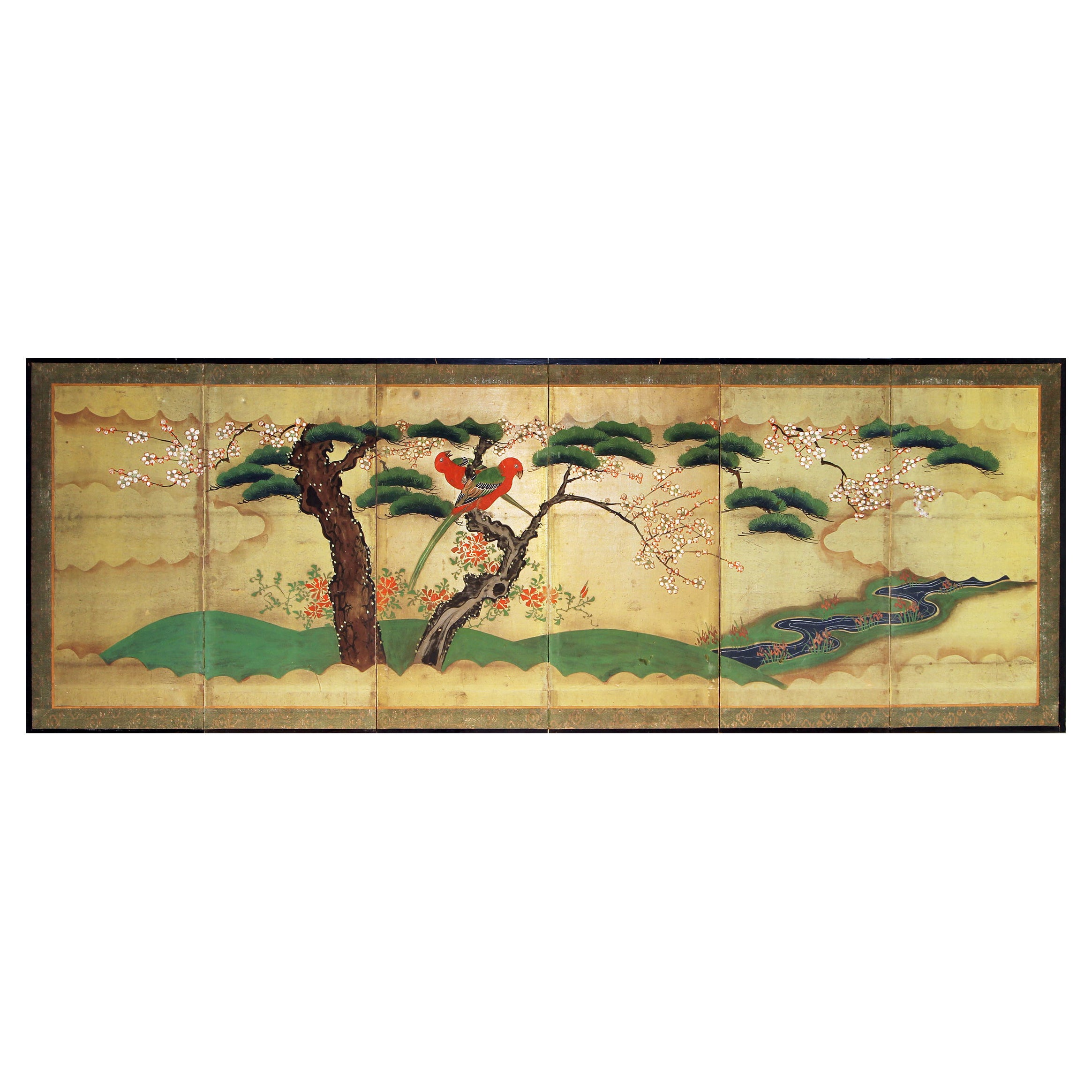 Japanese Folding Screen Small Size at 1stDibs
