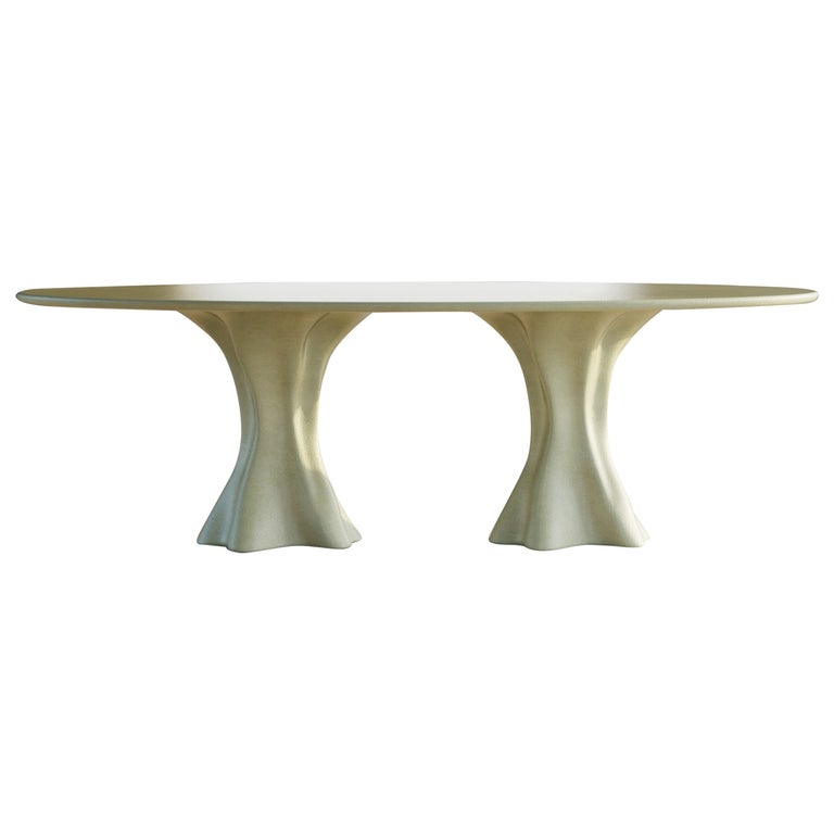 Outdoor Fiberglass Dining Table-2 Bases For Sale at 1stDibs