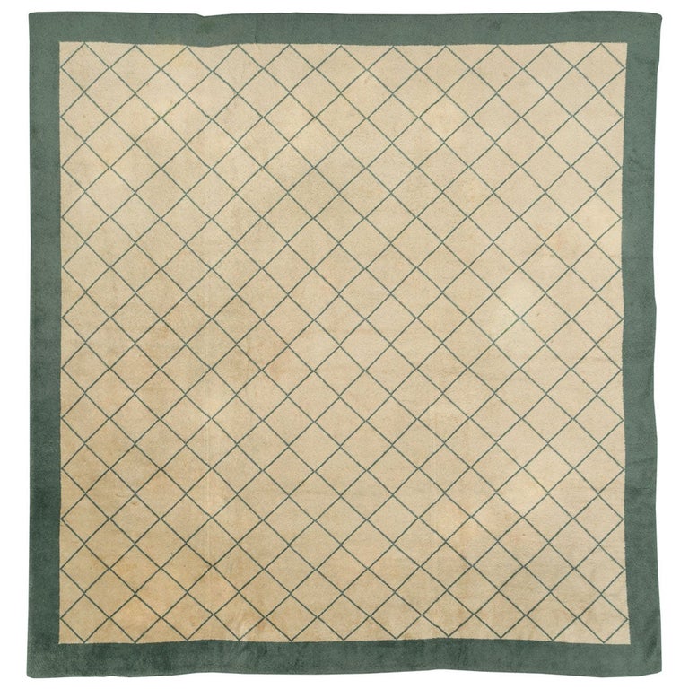 Mid-20th Century Handmade Spanish Contemporary Large Square Room Size ...