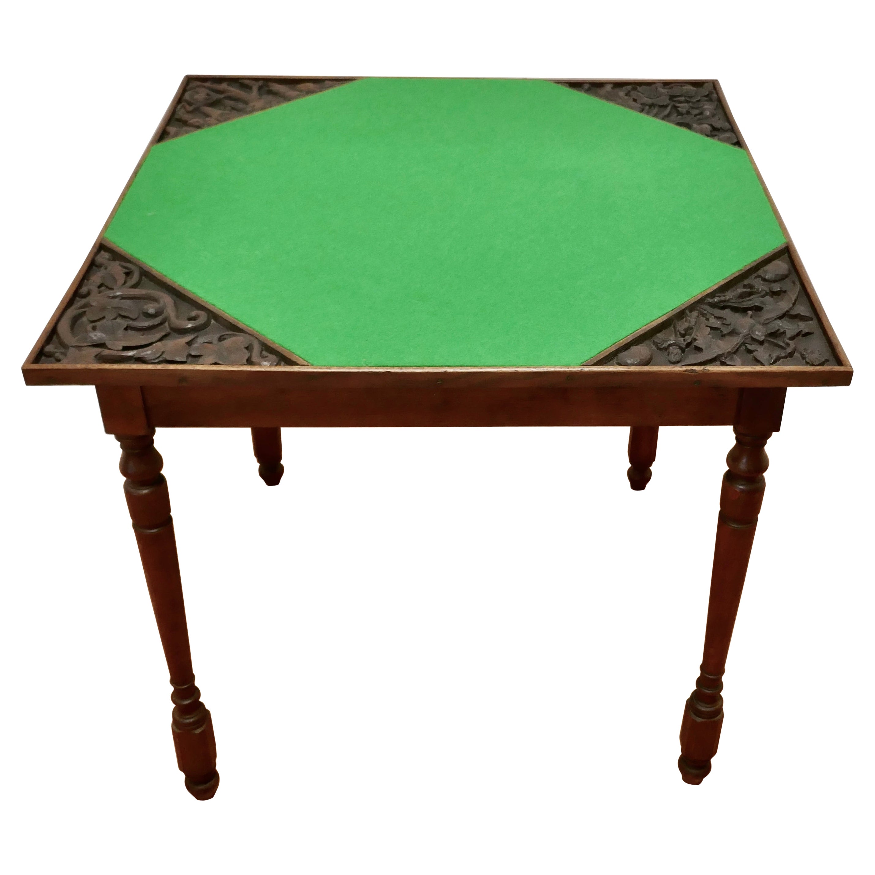 Superb William IV Walnut Folding Games or Card Table For Sale at 1stDibs | pedestal card table ...