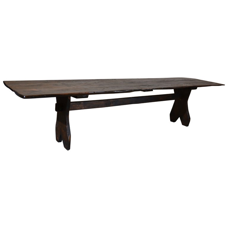 Super Long Refectory Style Table at 1stDibs