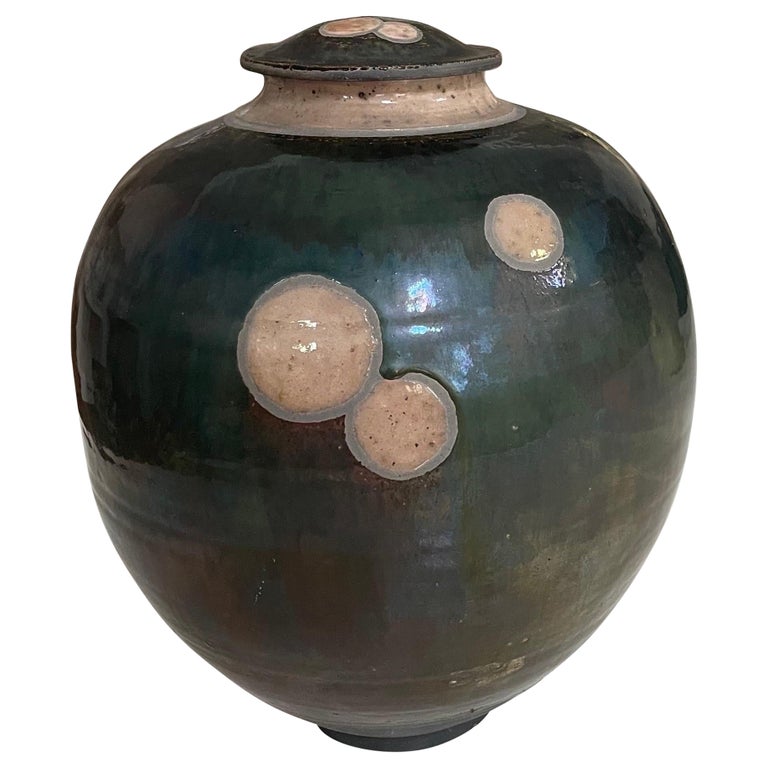 Ruth Weiner Raku Pot For Sale at 1stDibs