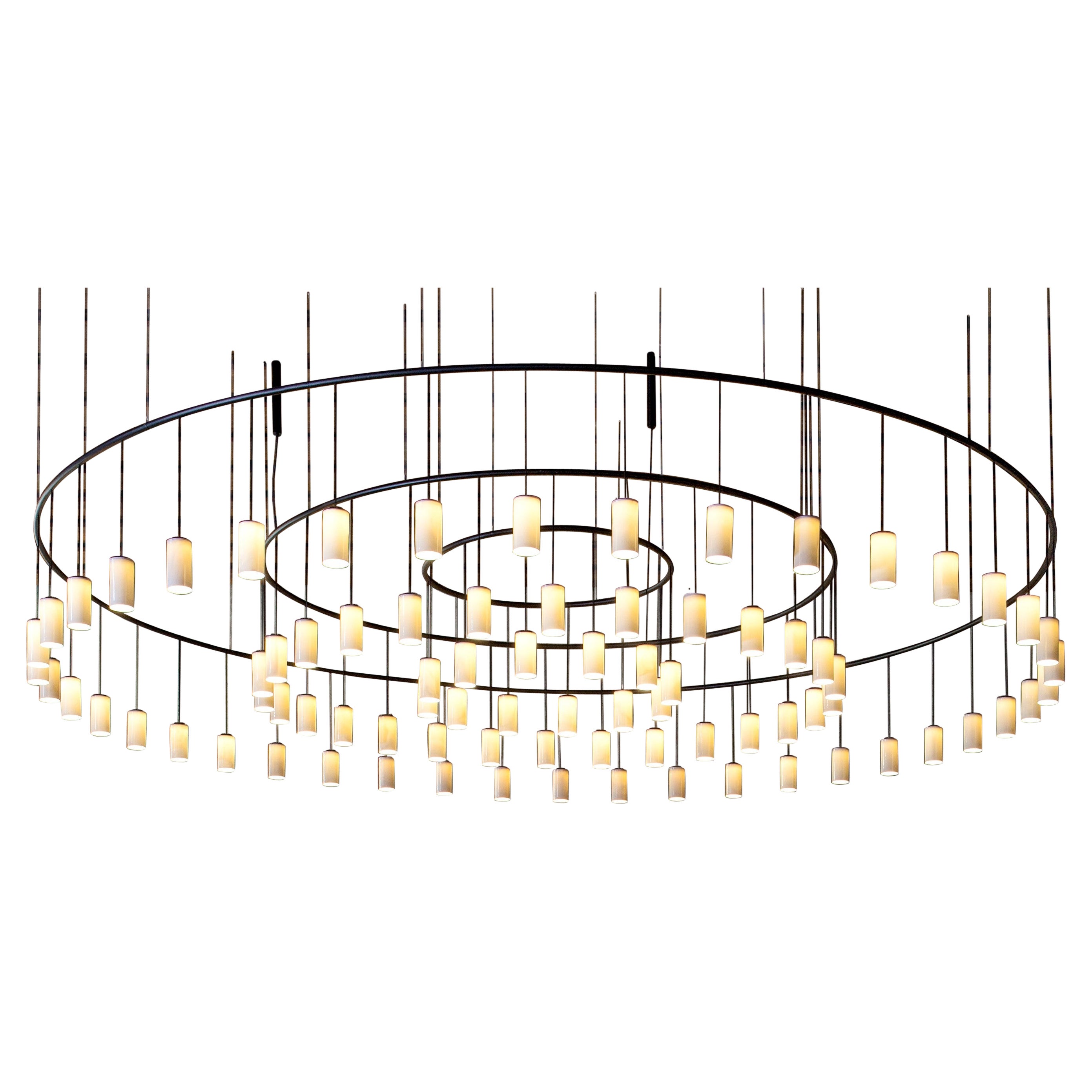 Circular Lamp, Black For Sale at 1stDibs