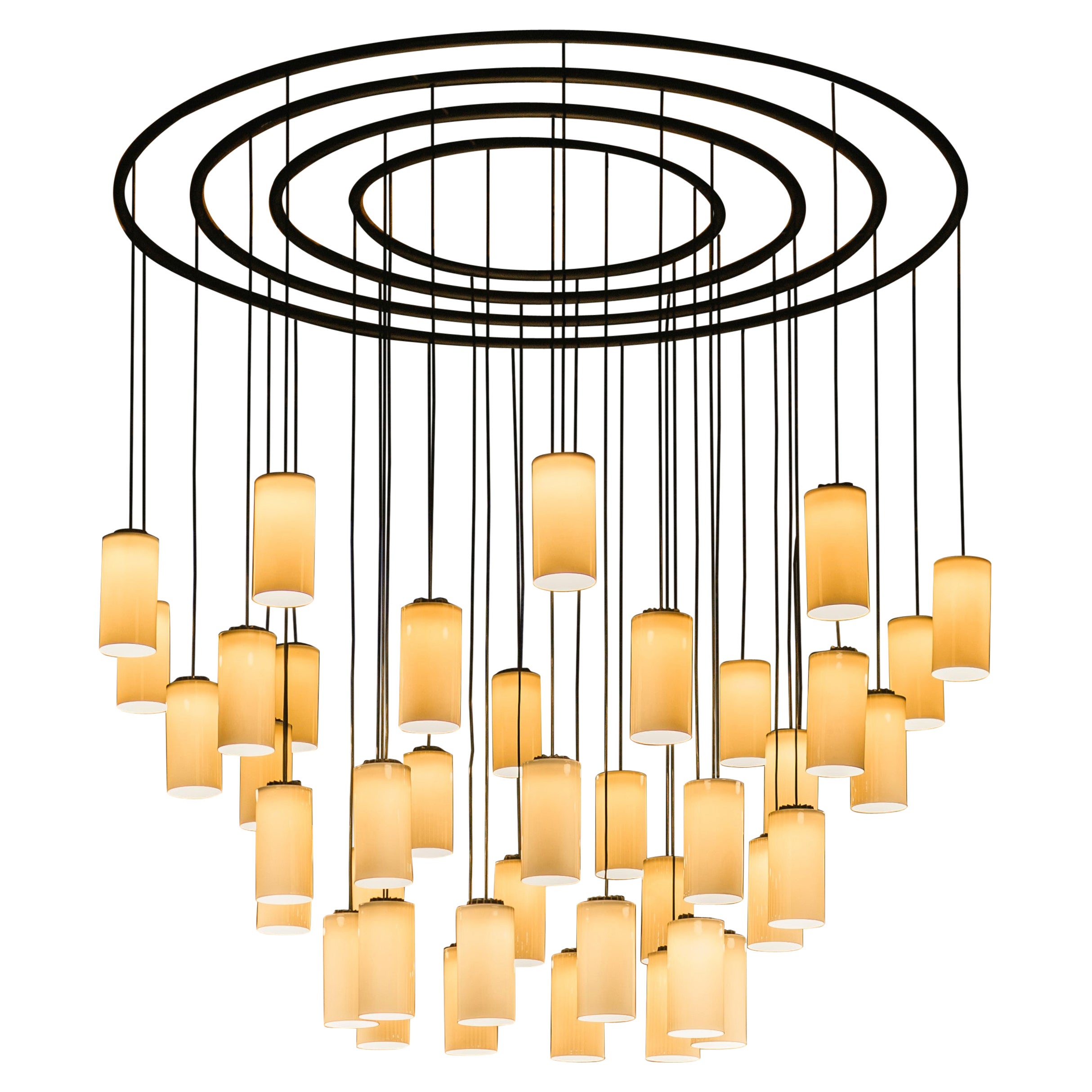 Porcelain Train Station Lamps - Large Collection at 1stDibs