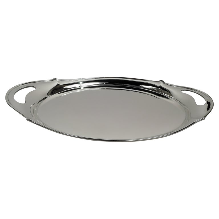 Antique Gorham Sterling Silver Tray in Plymouth Pattern For Sale at 1stDibs