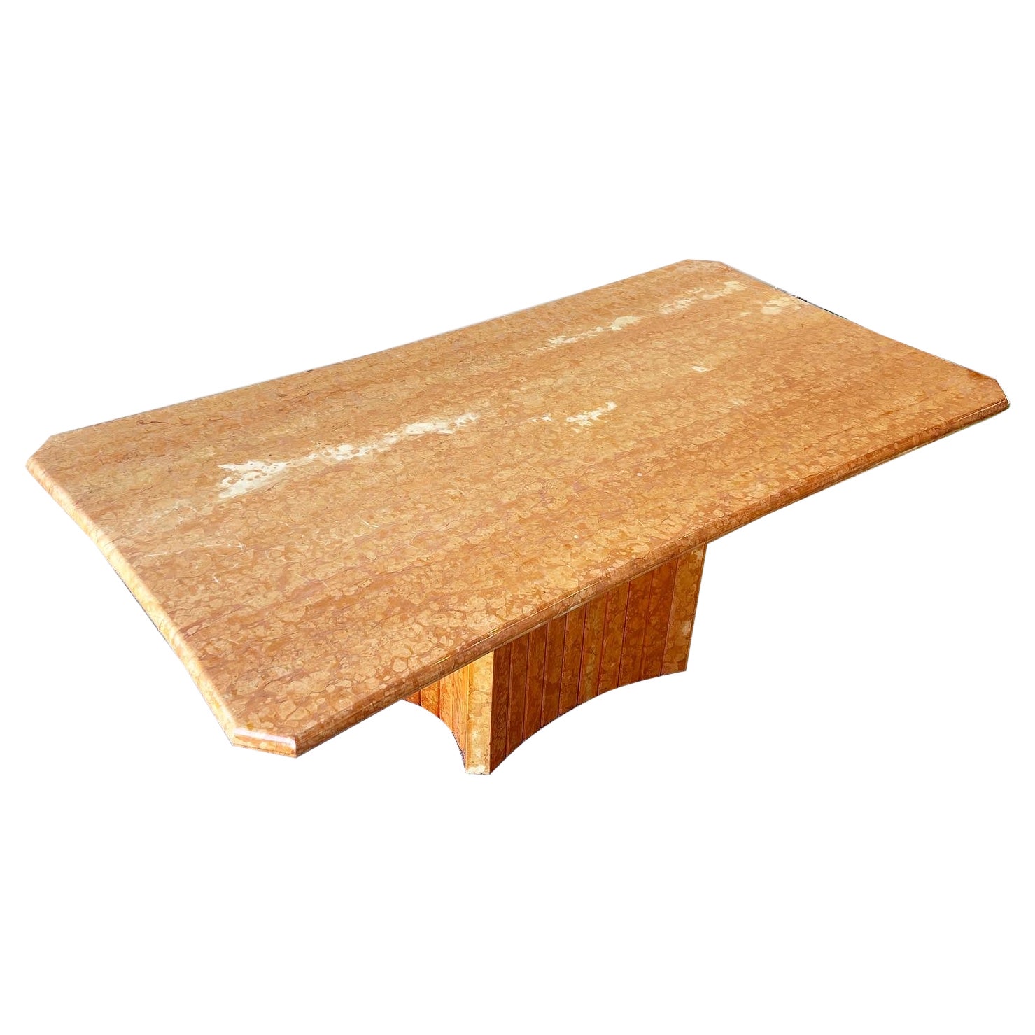 Marble Dining Table on Mid Century Base at 1stDibs